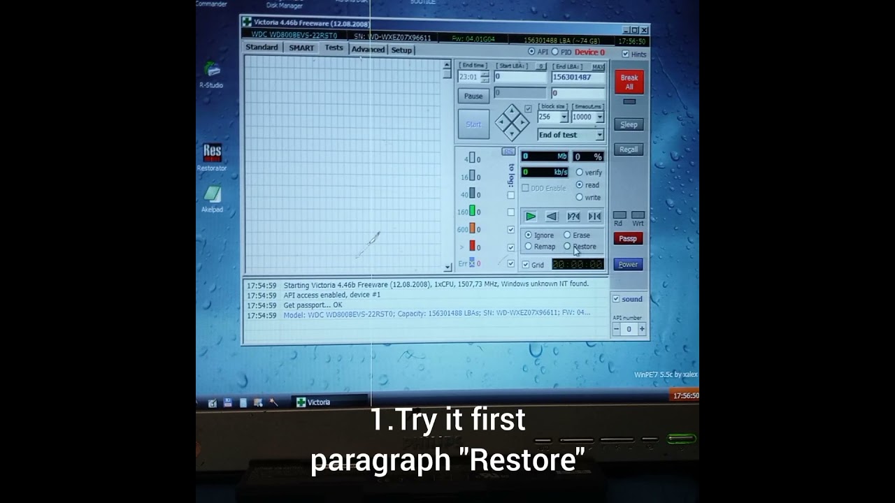How restore bad sectors on HDD using Victoria? #windows