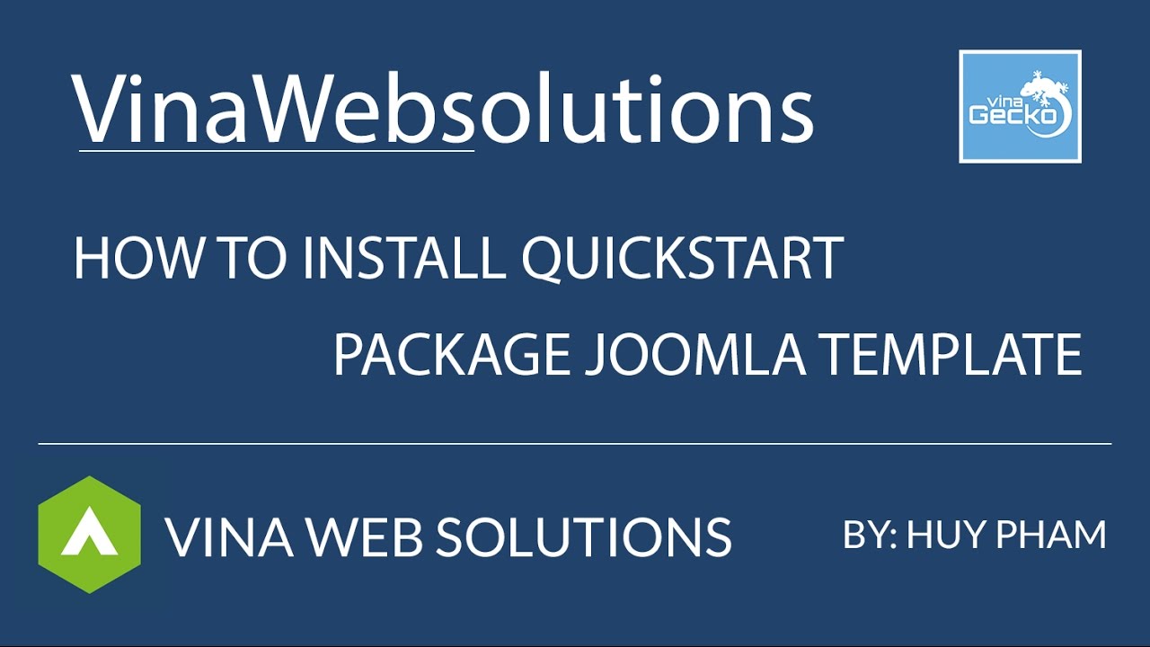 Install Quickstart Package Joomla Template