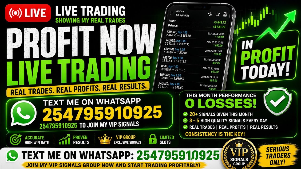 🔴 LIVE TRADING NOW | Showing My Real Trades & Profits |VIP Signals Available| WhatsApp:+254795910925