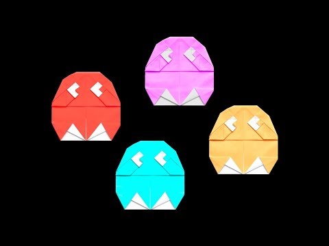 Tutorial. Origami Hantu Pacman/Ghost [Pac-Man] | Origami haditahir
