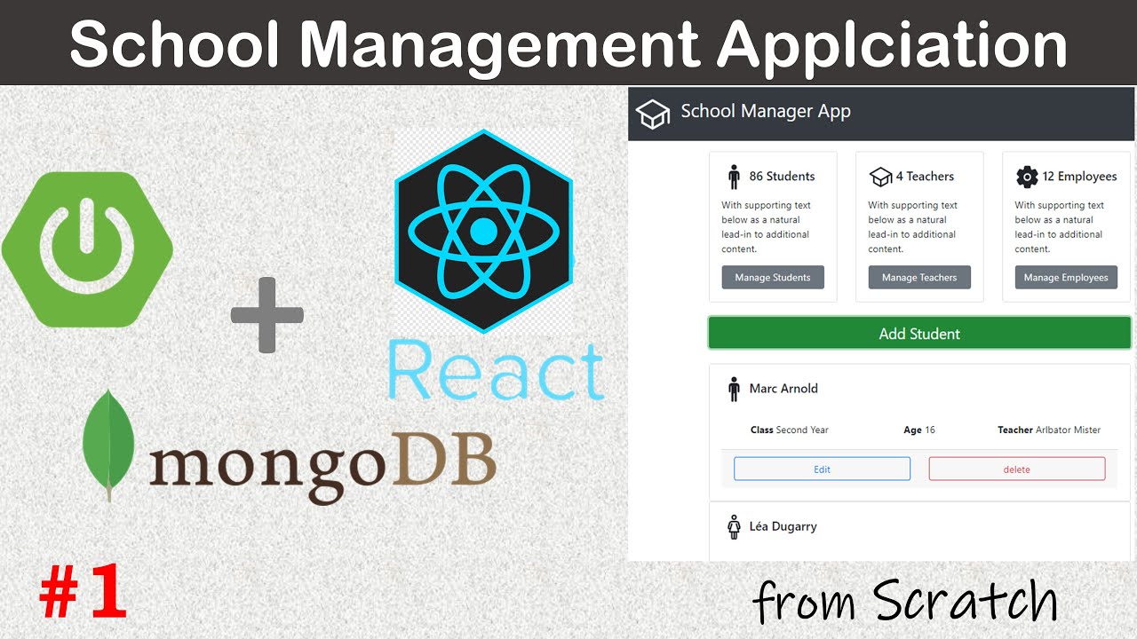 Full Stack Web Application.SPRING BOOT + REACTJS + MONGODB  | PART 1