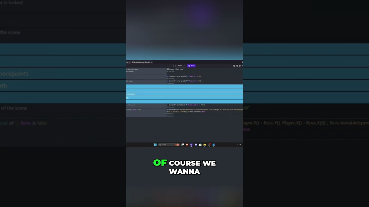 GDevelop 3D Platformer: Player Bounce Animation #shorts #tutorial #gamedev #gdevelop #gdevelop5