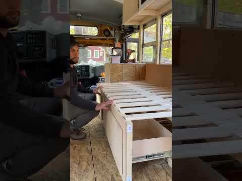 CAMPER VAN CONVERSION | Bench/Bed #vanconversion #vanlife #campervan #tinyhomebuild #diy