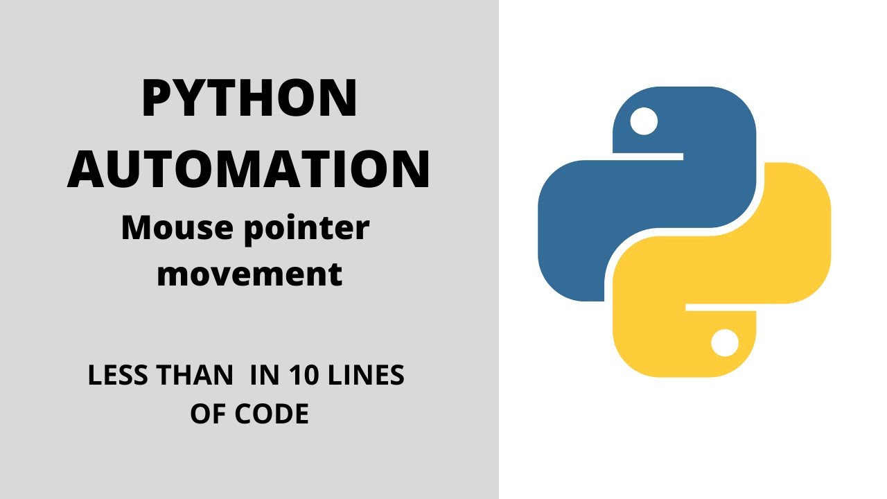 Mouse pointer movement with Python || Python Automation || Simple code 100% working