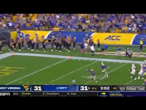 Tipped Ball Leads to Go Ahead Pick Six !! | West Virginia vs Pitt