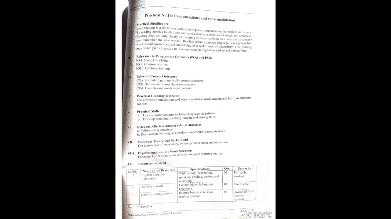 polytechnic English 1st sem practical 16 th