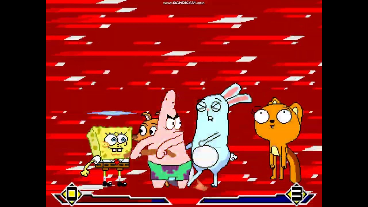 RANDOM MUGEN BATTLE #47: SpongeBob and Patrick vs Kiff and Barry