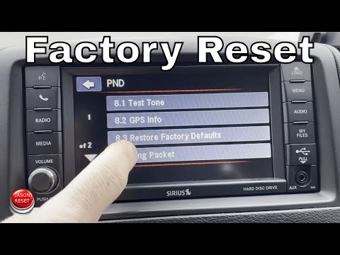 How To Factory Reset Uconnect 430N To Default