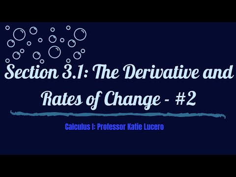 3_1 Derivatives and Rates of Change Definition# 2