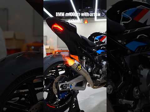 BMW M1000rr with ARROW EXHAUST🔥💥#automobile #exhaustsound #bmwm1000rr #bmwmotorrad #arrowexhaust