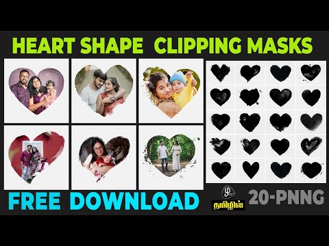 heart shape clipping masks png free download mask frame for wedding album clipping masks psd