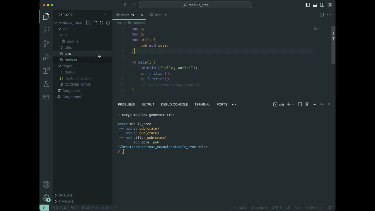 Rust: module tree != file tree