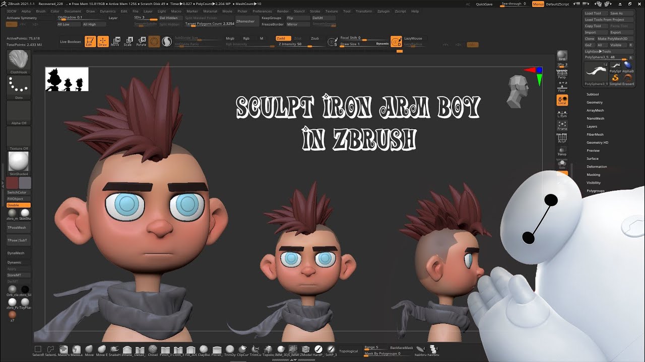 sculpt iron arm boy (concept by Luigi Lucarelli)