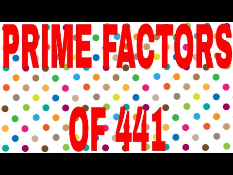 PRIME FACTORS OF 441