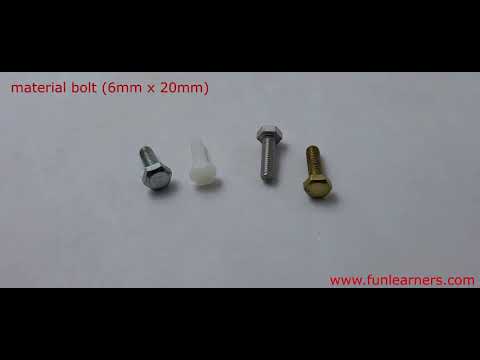 material bolt 6mm x 20mm