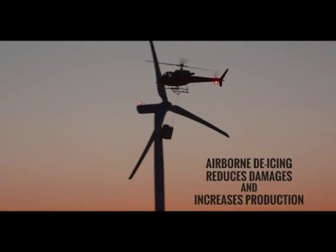 Video – Helicopter de-icing wind turbine blades – Iowa Climate Science ...