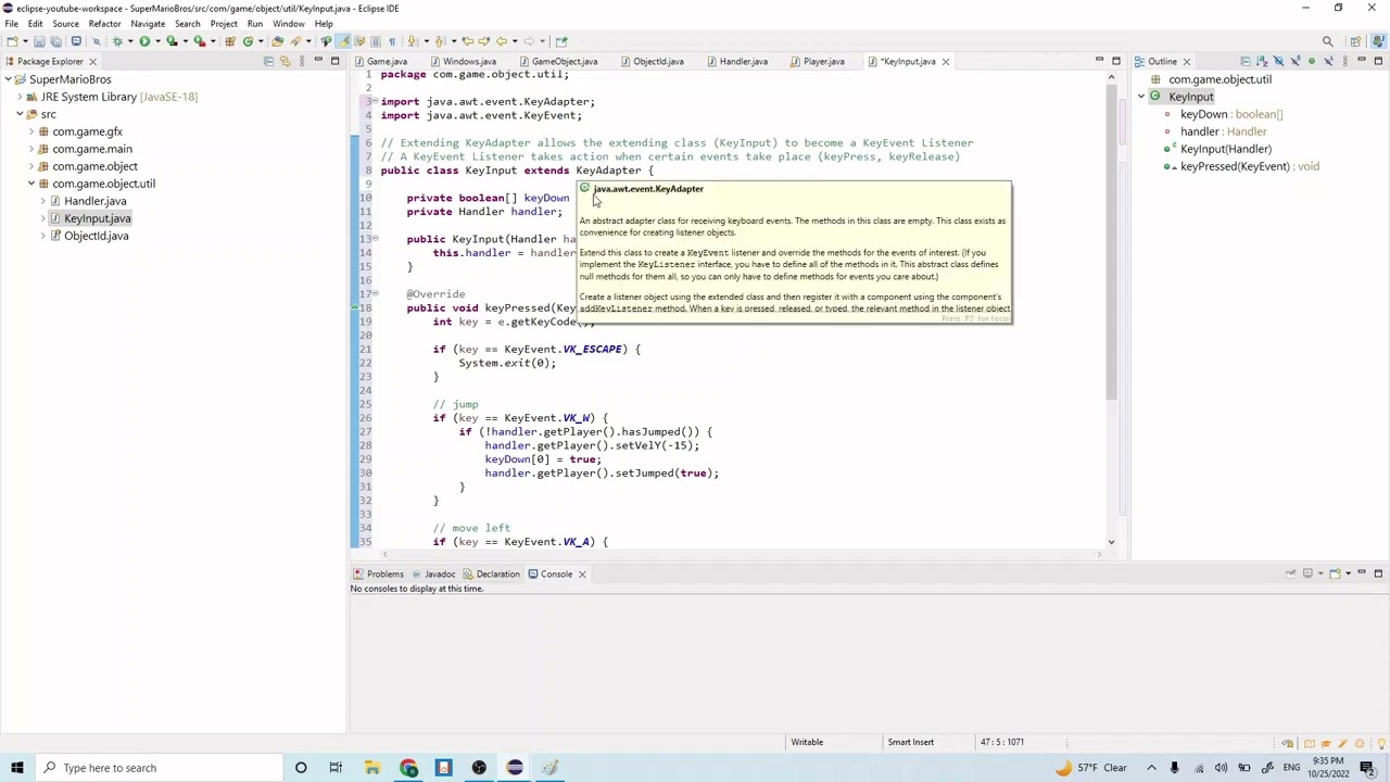 Java Game Programming #10 - Keyboard Input (Part 2)