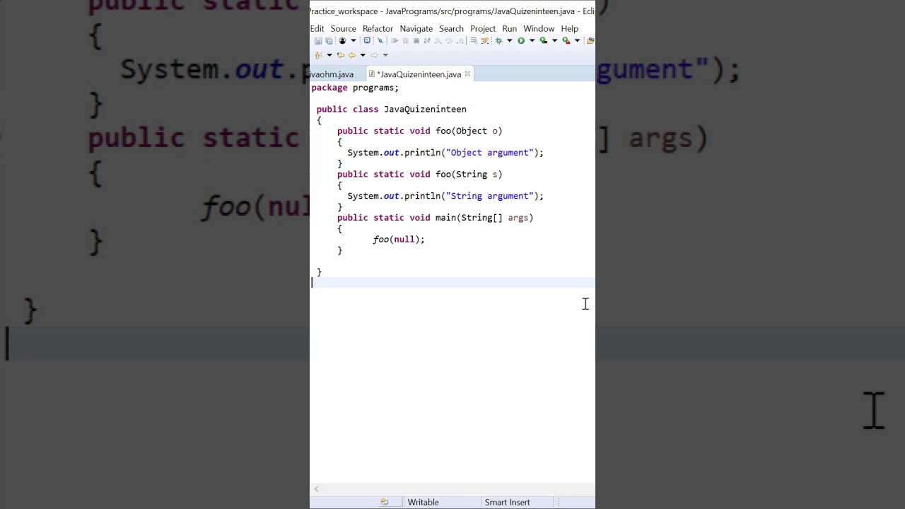 Java Programming Quiz Questions - Q19 -  Java Interview Crackers #Shorts #Programming #Java