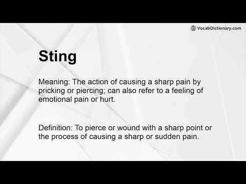 Sting Meaning