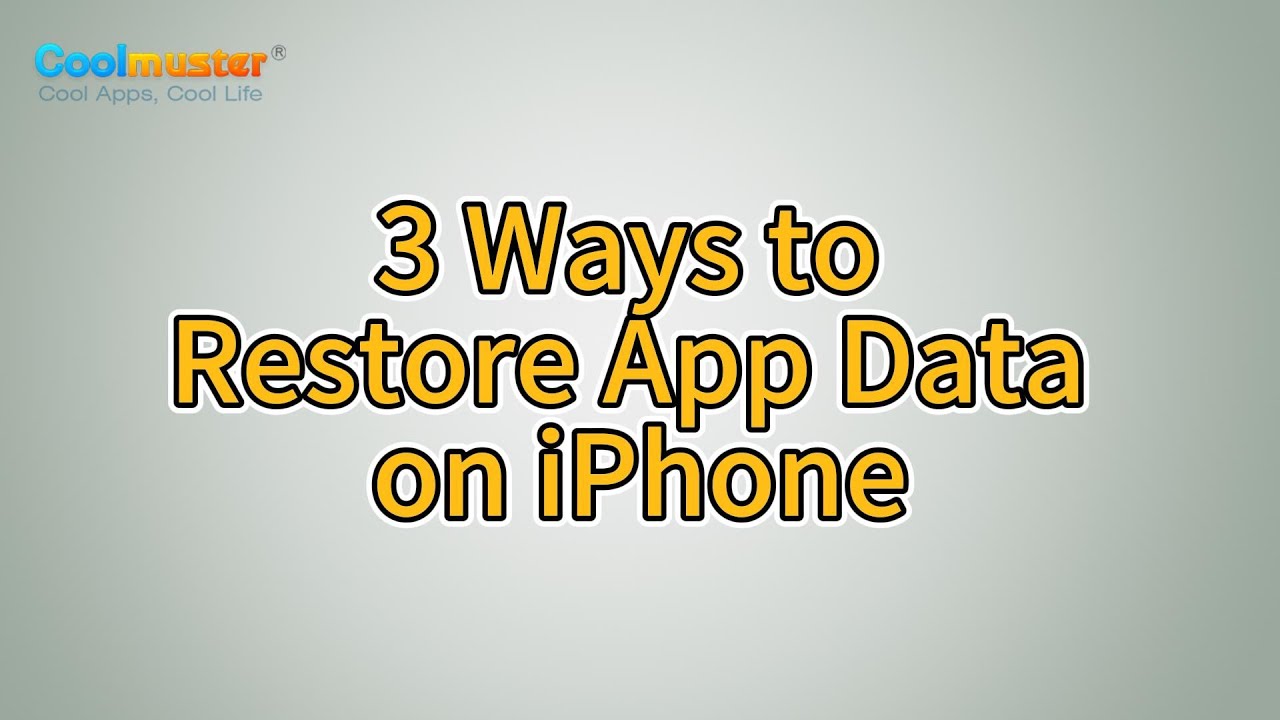 How to Restore App Data on iPhone? [Solved]