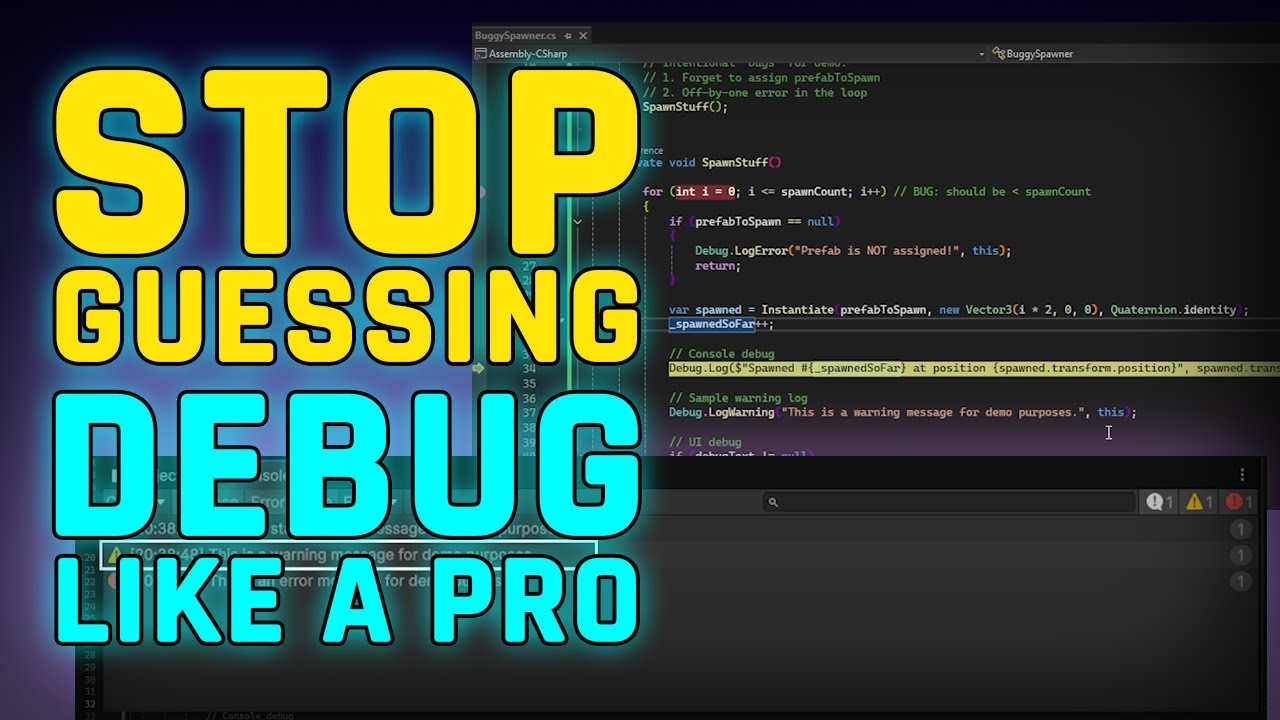 Stop Guessing: Master Unity Debugging with Breakpoints, Console, and UI Tools