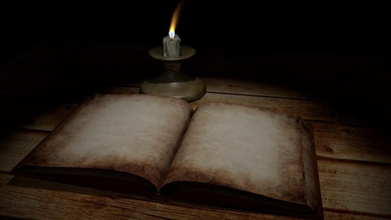 Blender  Book and candle animation