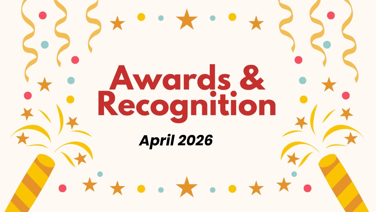 Recognition for April 2026
