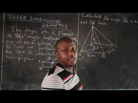 3D, THREE DIMENSIONAL GEOMETRY. ANGLE BETWEEN TWO PLANES.
