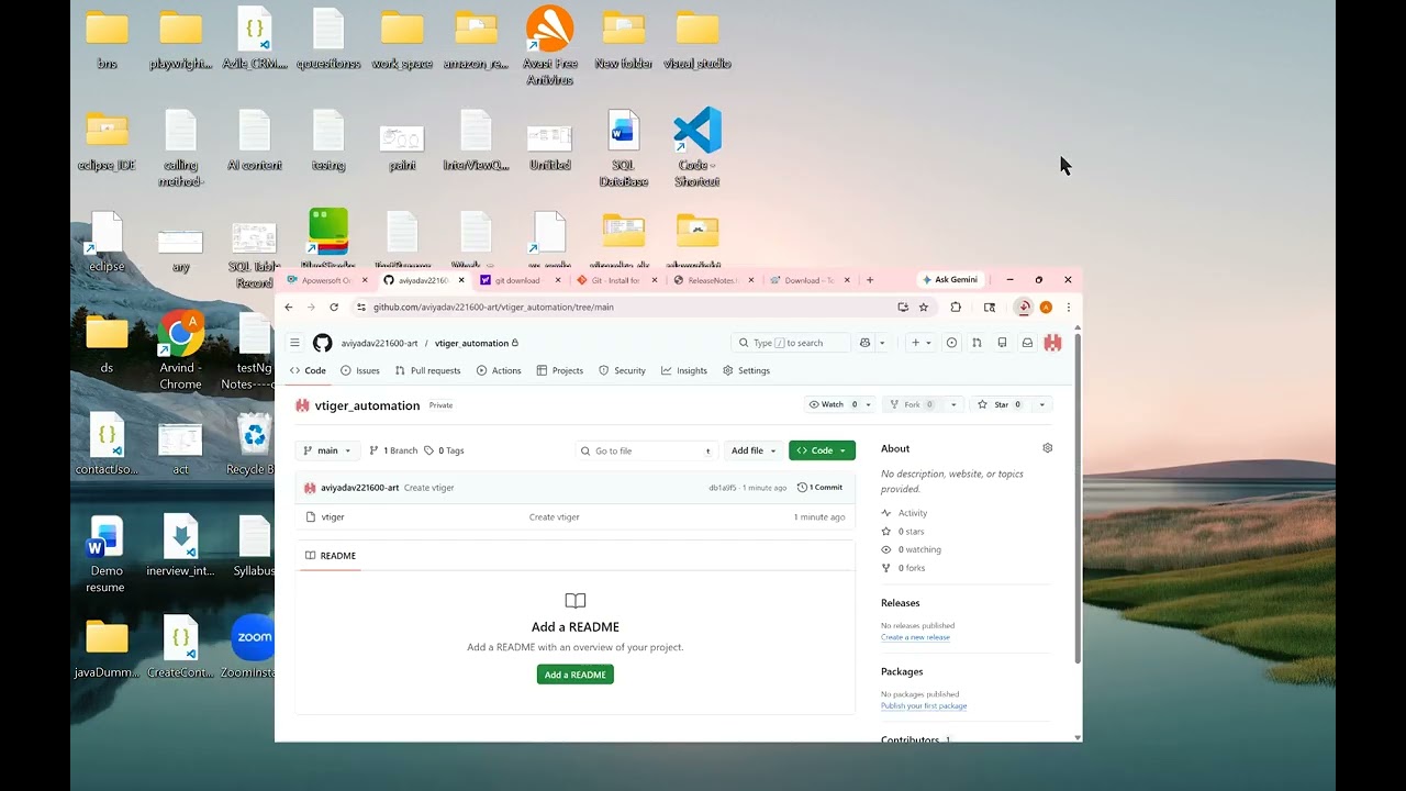 Github install & create