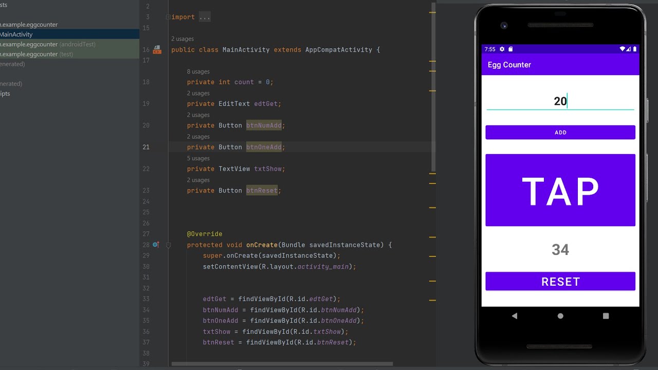 Effortless Egg Counting: Android Tutorial with Java Programming 🥚📱 #android  #appdevelopment