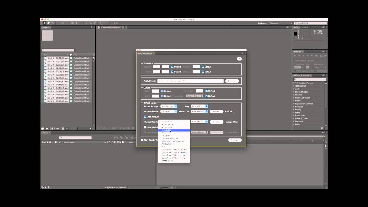 BatchProcessor for After Effects