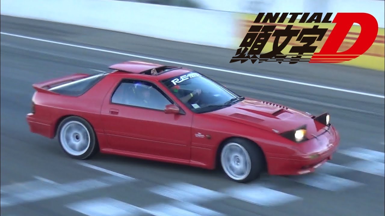 ドリフト Mazda RX-7 FC Manji Drift on Track! - Ryosuke Takahashi Is Here! [Initial D Intensifies]