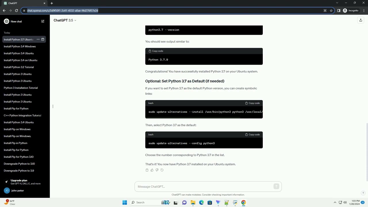 install python 3 7 3 ubuntu