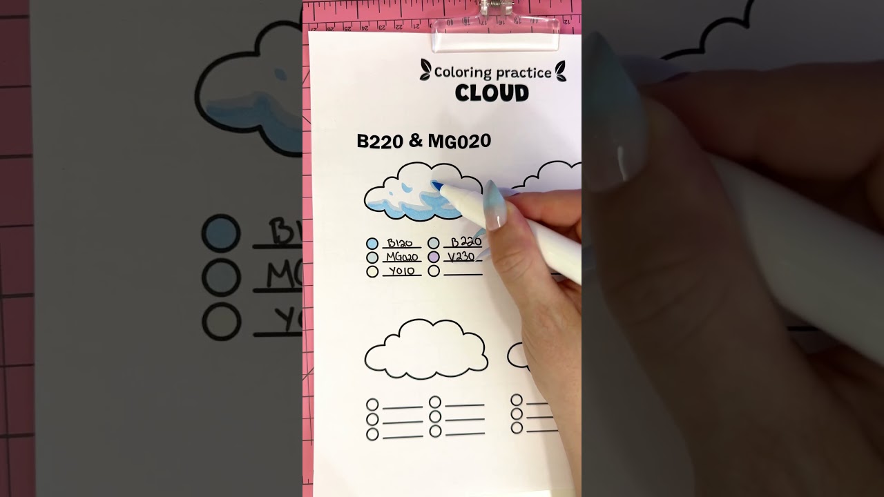How to color clouds with markers in your coloring books #coloringbook