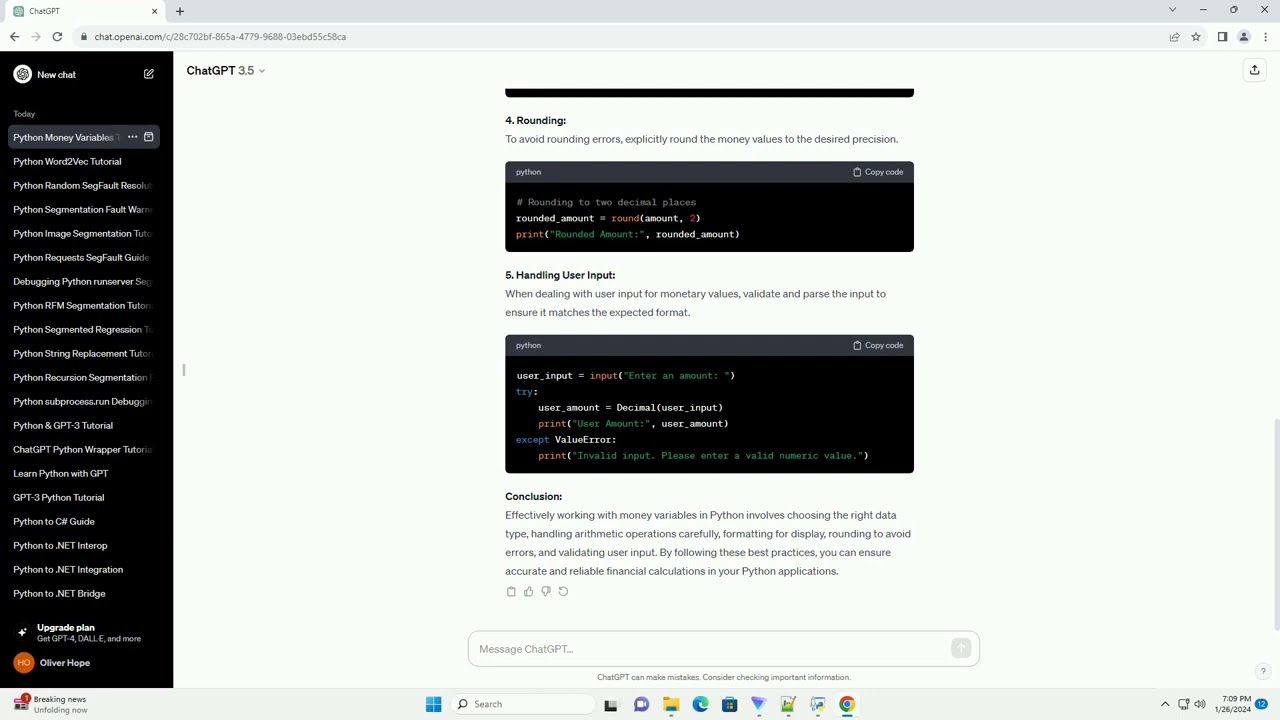 python money variable