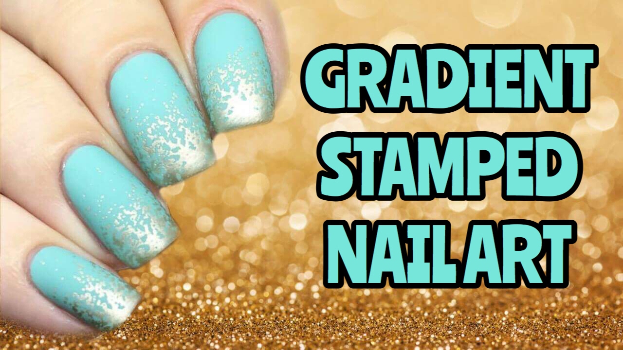 Easy Gradient Stamped Nail Art Tutorial
