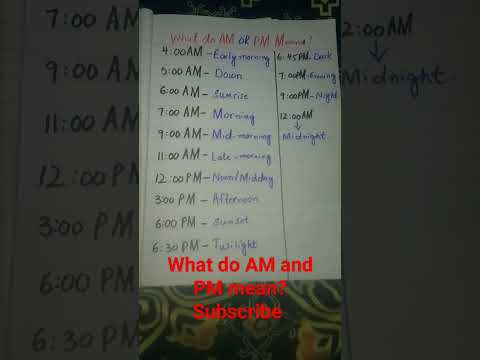 What do AM and PM mean?#improve #your #learning #english