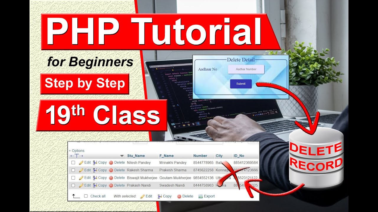 [How to Delete Data from Database in PHP using Button] #How to Delete Rows Based on Condition in SQL