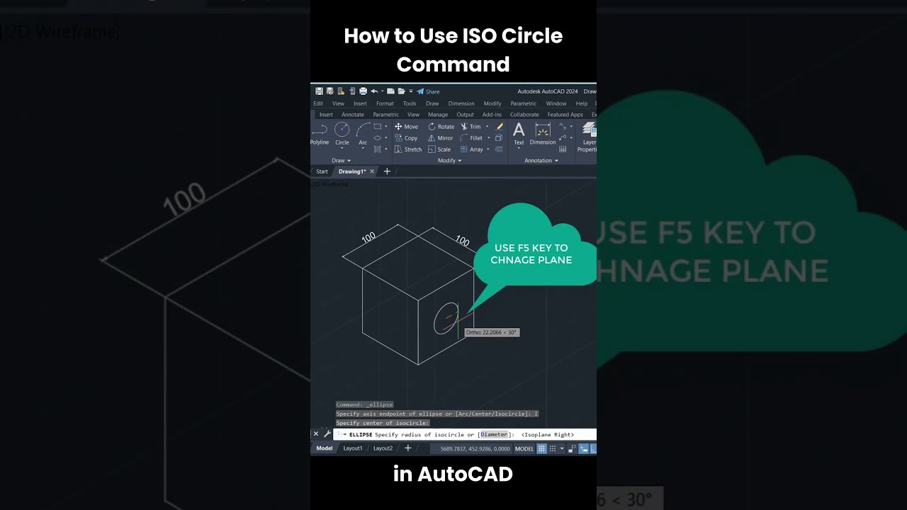 How to Use ISO Circle Command in AutoCAD | Step-by-Step Tutorial