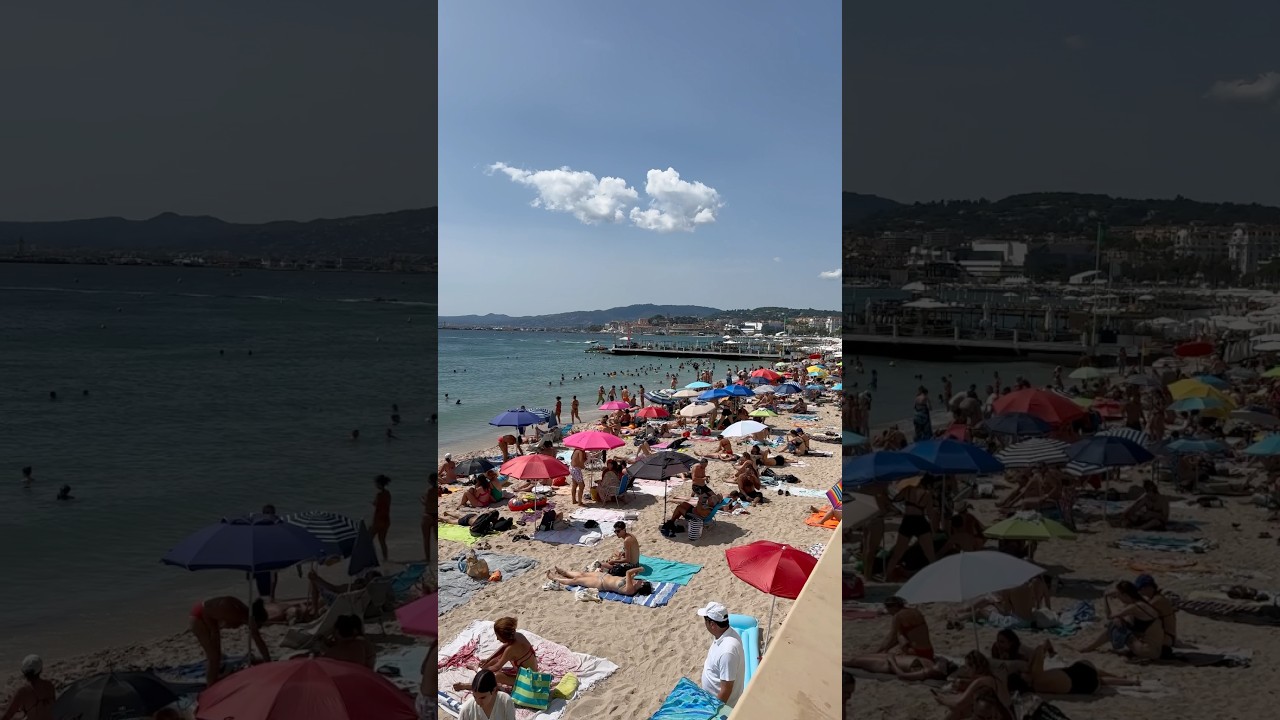 Cannes France: Mediterranean Magic - Cannes Beach Walk in 4K