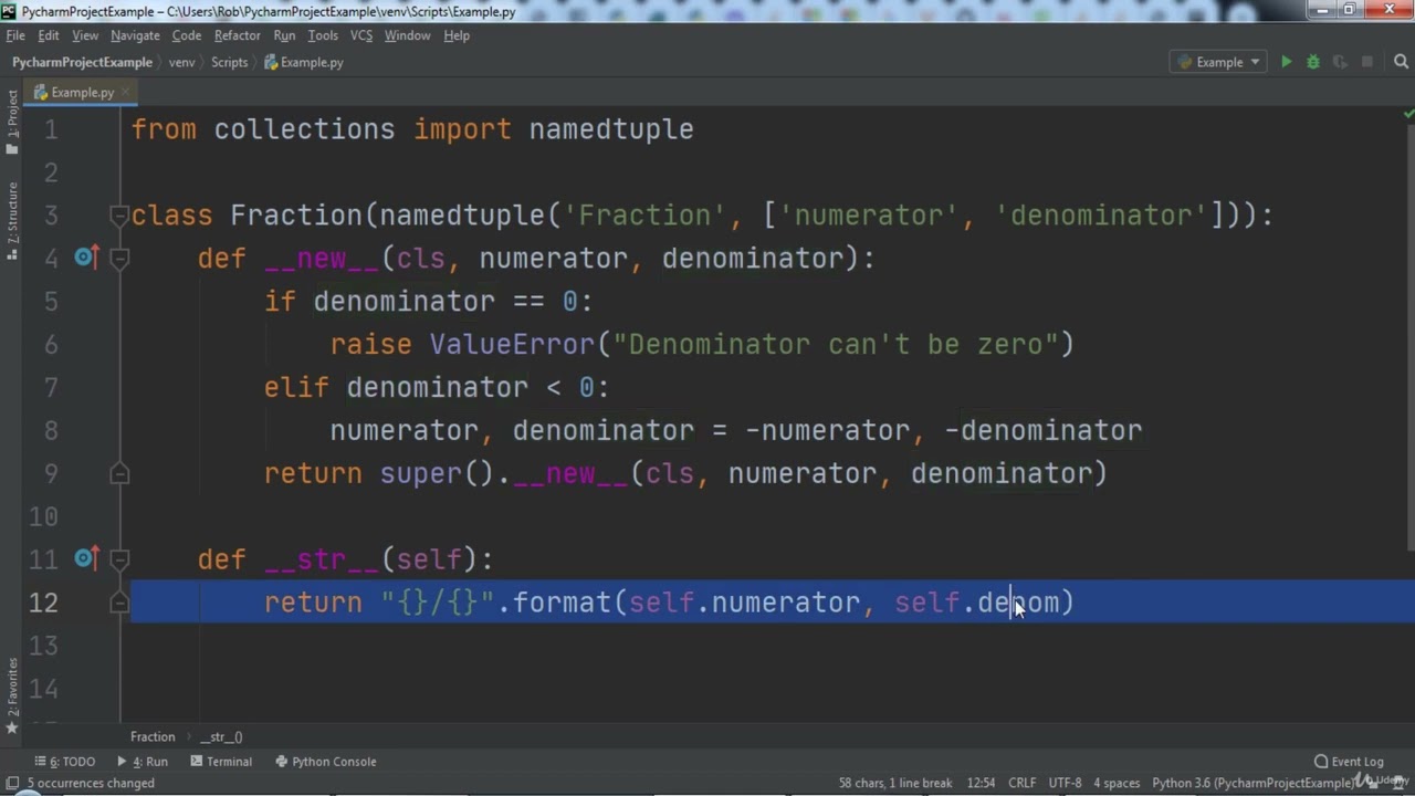 3. refactoring using pyCharm