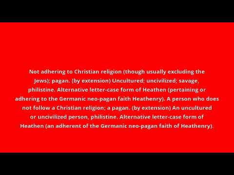 what is the meaning of heathen