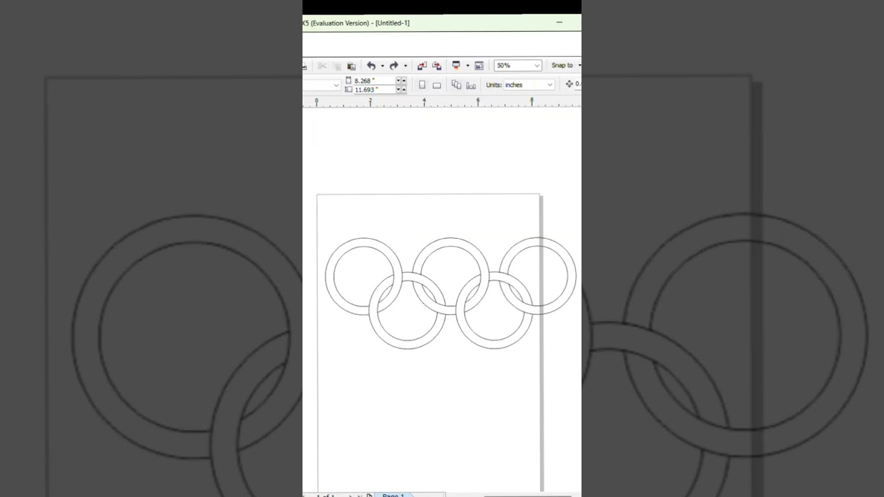 Olympic Logo Design using CorelDRAW #coreldraw #olympics #sports