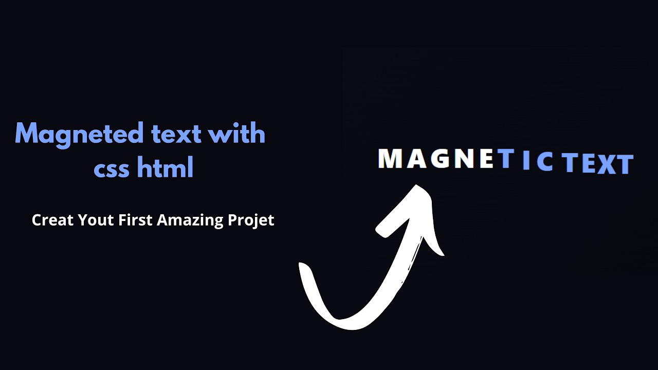 Magnetic Text Effect with HTML CSS & JavaScript | Cool Interactive UI Animation