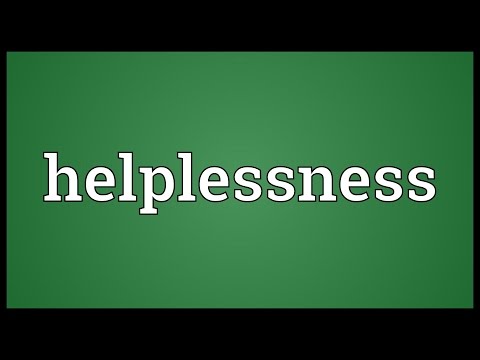 Helplessness Meaning