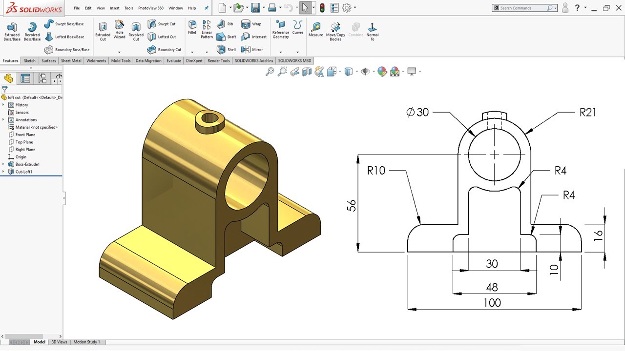 SolidWorks Tutorial for beginners 07