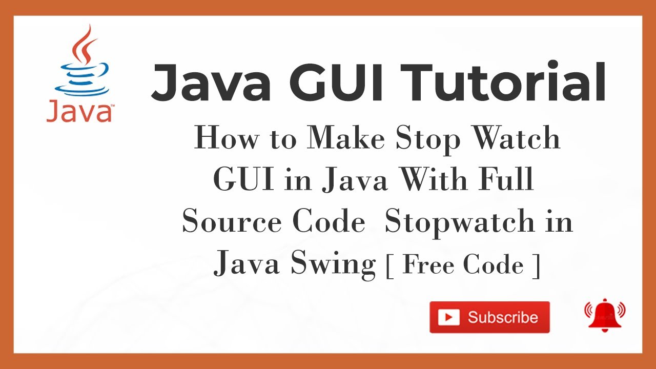 Java GUI Tutorial #2 | How to Make Stop Watch GUI in Java