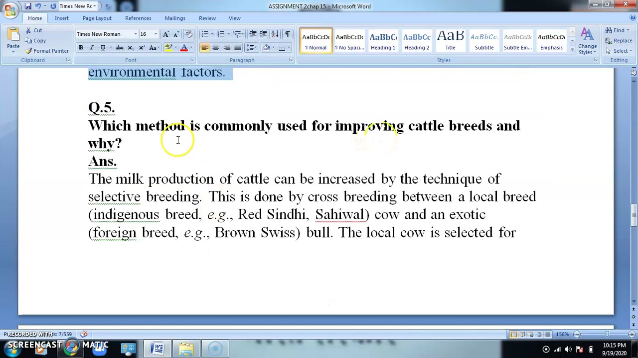 ASSIGNMENT 2 OF CHAPTER 15