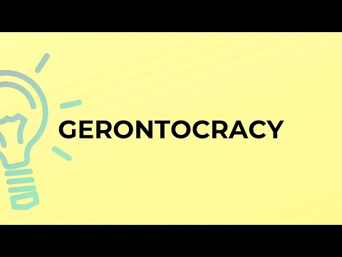 What is the meaning of the word GERONTOCRACY?