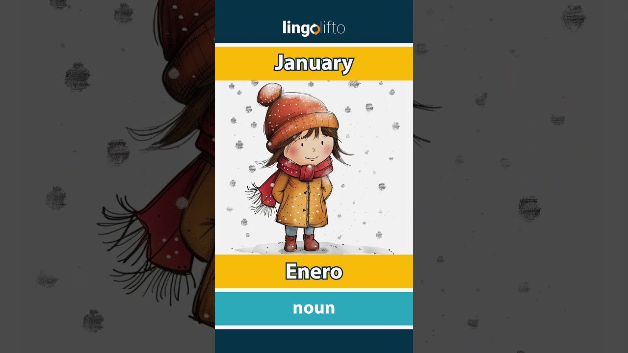 January - Enero: English-Spanish Video Dictionary: Learn English Words